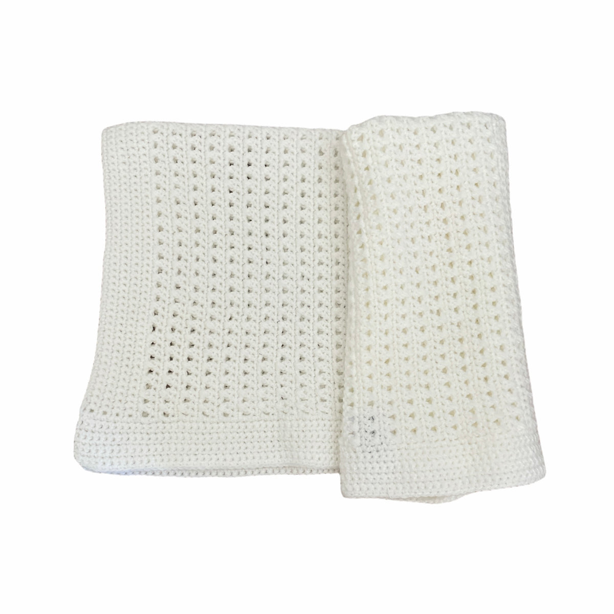 White Crochet Carseat Blanket – Speku